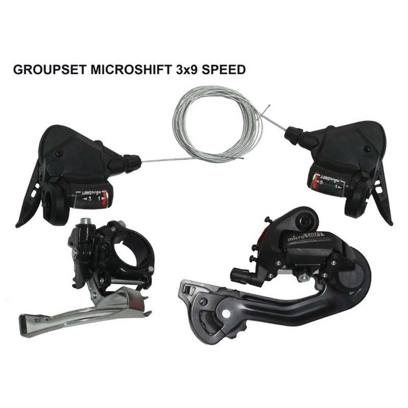 Jual MINI GROUPSET MICROSHIFT 3 X 9 SPEED SHIFTER RD FD MICRO SHIFT ...