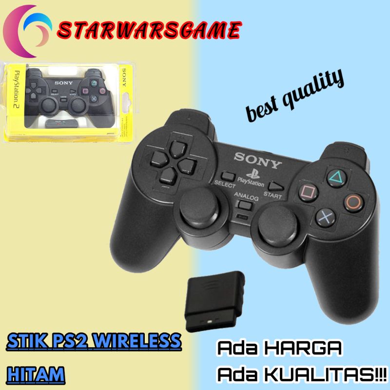 Jual Stik Stick PS2 Wireless Ori Pabrik Hitam Controller | Shopee Indonesia
