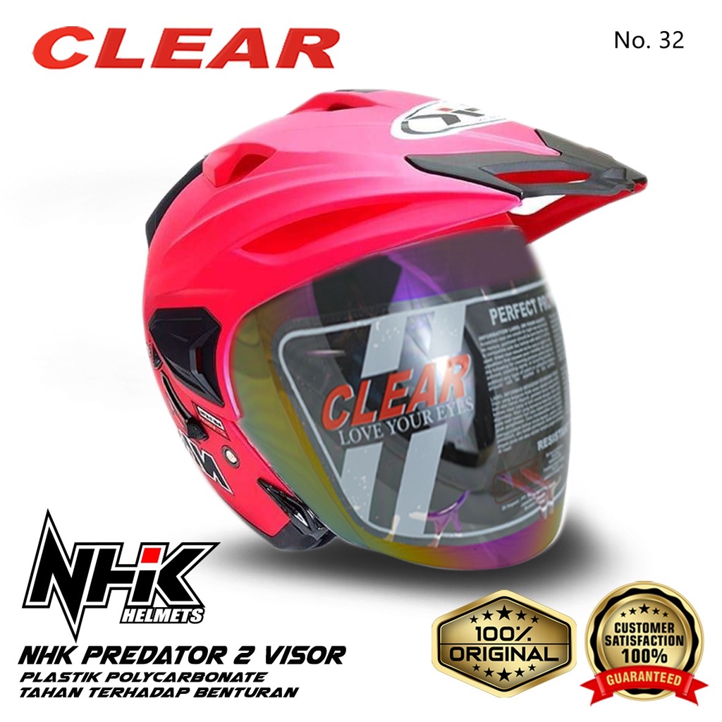 Jual Kaca Helm / Visor Helm CLEAR NHK Predator 2 (No.32) - Rainbow47 ...