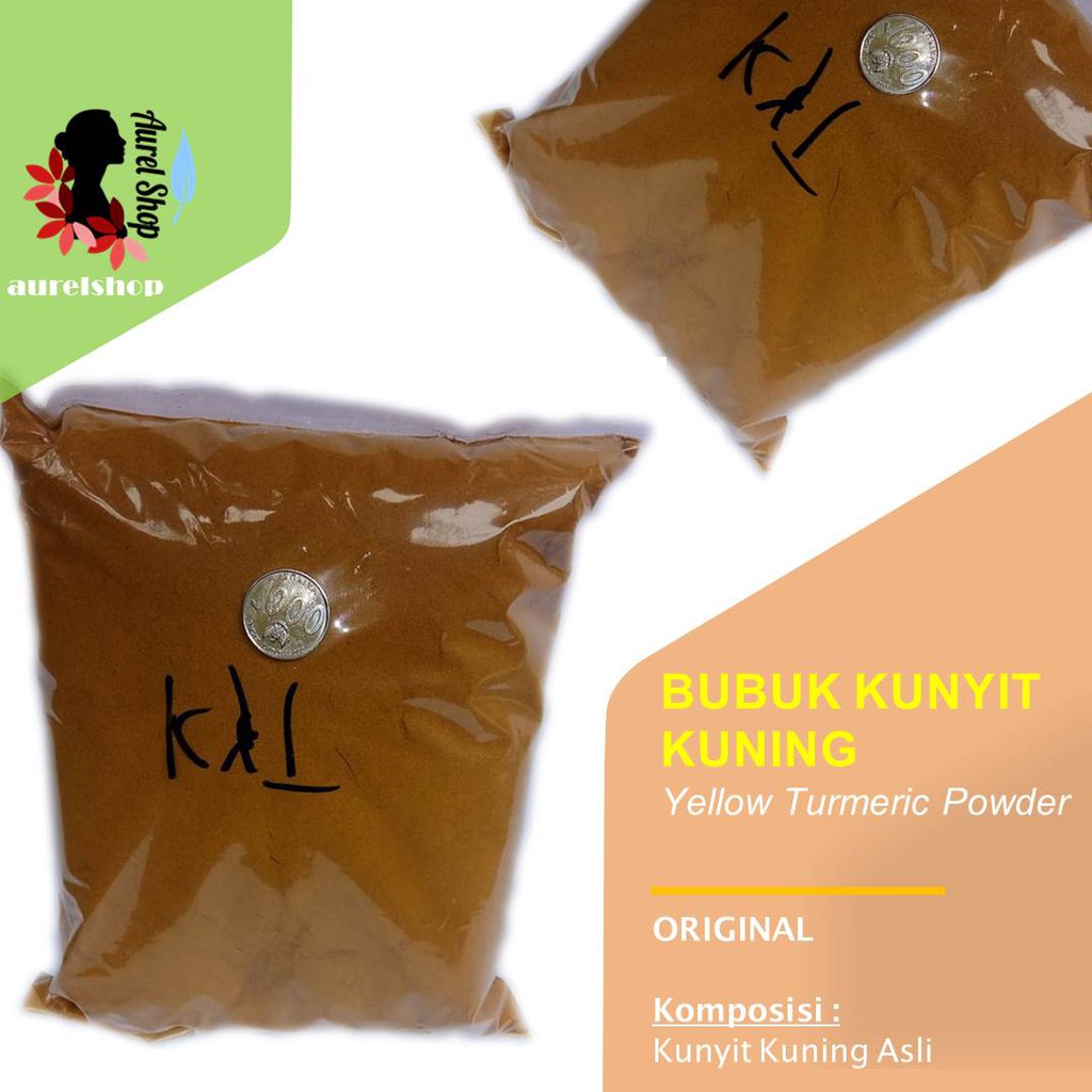 Jual Bubuk Kunyit Kuning 250 g, 500 g, 1 kg (turmeric powder) | Shopee ...
