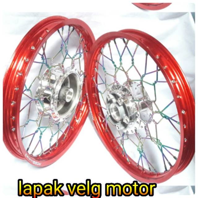 Jual Velg vixion old stel kepang ring v rossi uk 140/140x17 wm red ...