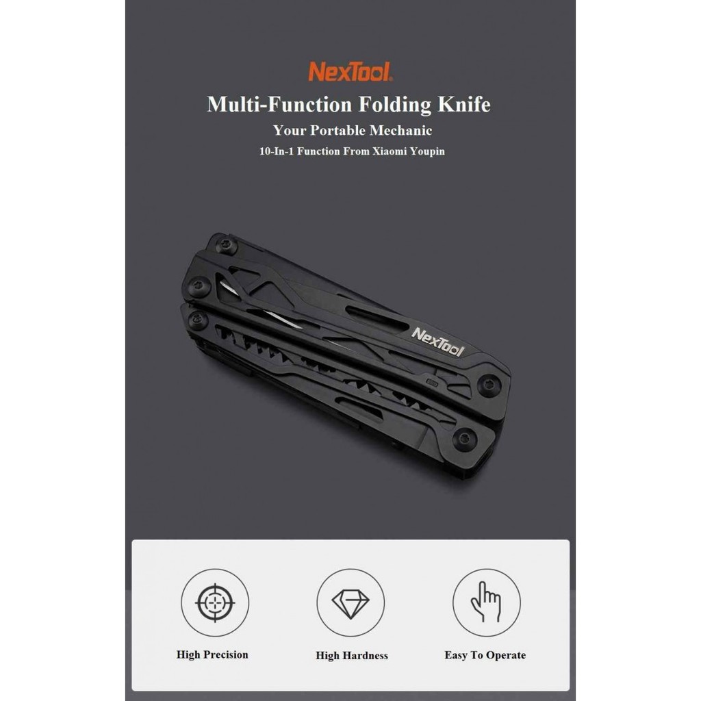 Jual XIAOMI NEXTOOL 10 in 1 Outdoor Multifunction Foldable Tools ...
