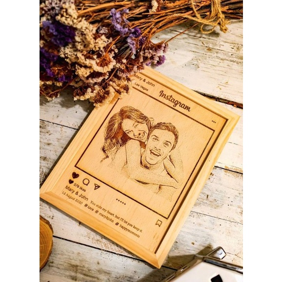 Jual ukir foto custom - grafir foto custom - instagram frame foto ...