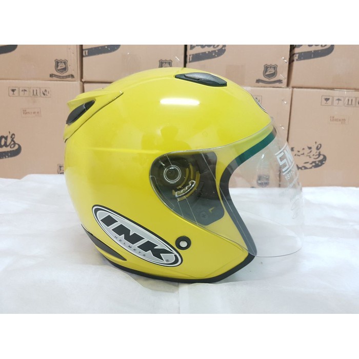 Jual Helm INK Centro Model Terbaru Warna Kuning Glossy | Shopee Indonesia