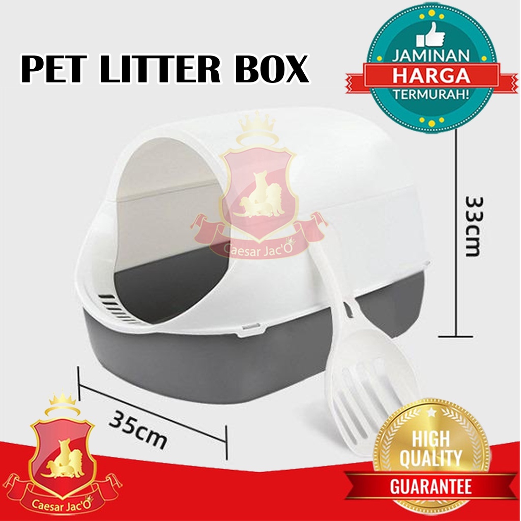 Jual Bak Kotak Pasir Tertutup Kucing / Pet Hut Litter Box Cat | Shopee ...