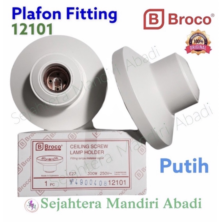 Jual Fitting Plafon Broco 12101 Deluxe Bulat E27 Dudukan Lampu Holder ...