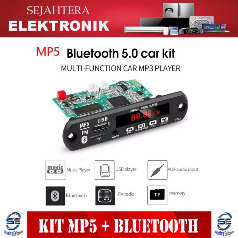 Jual Rangkaian KIT USB MP5 DIGITAL VIDEO PLAYER BLUETOOTH / FM RADIO ...