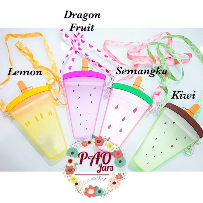 Jual botol minum gambar buah - botol minum bentuk ice cream / botol ...
