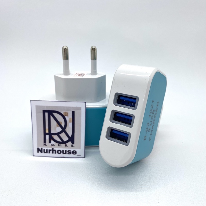 Jual kepala Charger Usb port isi 3 | Shopee Indonesia