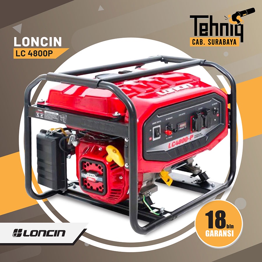 Jual MESIN GENSET GENERATOR LISTRIK HOUSEHOLD LONCIN SERIES LC 4800-P ...