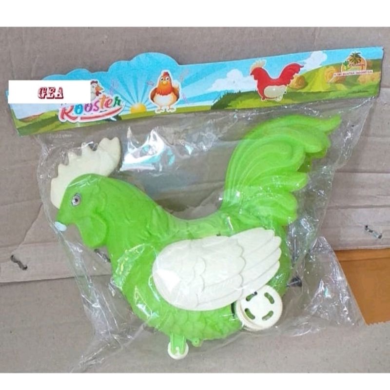 Jual Mainan Anak Anak Ayam Rooster Dorong Beroda Dari Bahan Plastik ...