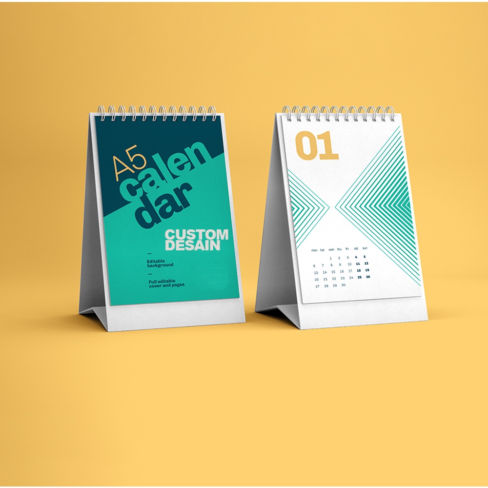 Jual Kalender Meja/Duduk 2 Sisi - 7 Lembar (A5) aRTPAPER 210GR | Shopee ...