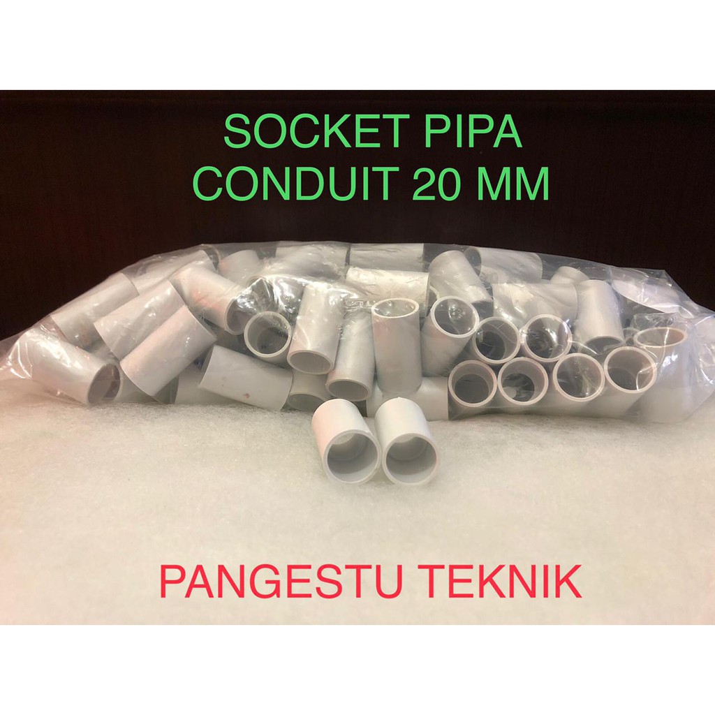 Jual Socket Pipa Listrik Soket 20mm 20 mm Pipa Conduit | Shopee Indonesia