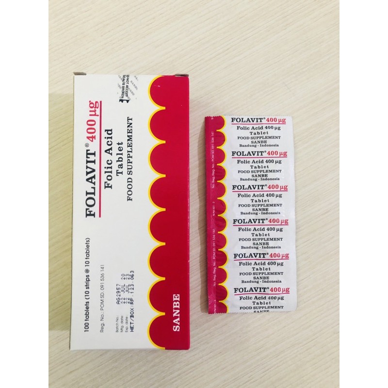 Jual FOLAVIT 400 MCG 10 TABLET (PER STRIP) | Shopee Indonesia