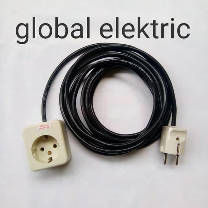 Jual stop kontak uticon 1 2 3 4 5 6 lubang kabel supreme hitam 10 m mete | Shopee Indonesia