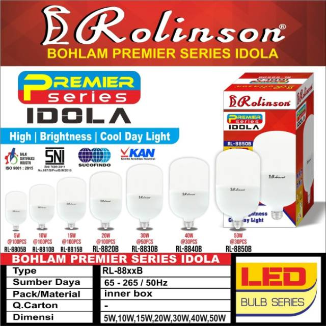 Jual LED ROLINSON KAPSUL 5, 10, 15, 20, 30, 40, 50 | Shopee Indonesia