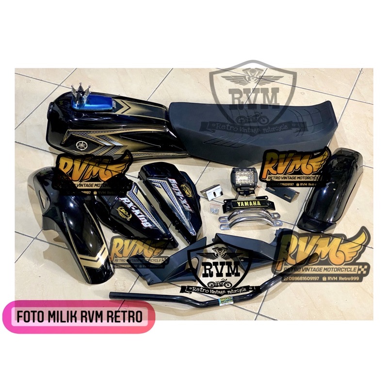 Jual Cover tangki RX King full set warna hitam SE 2003 tangki rx king ...