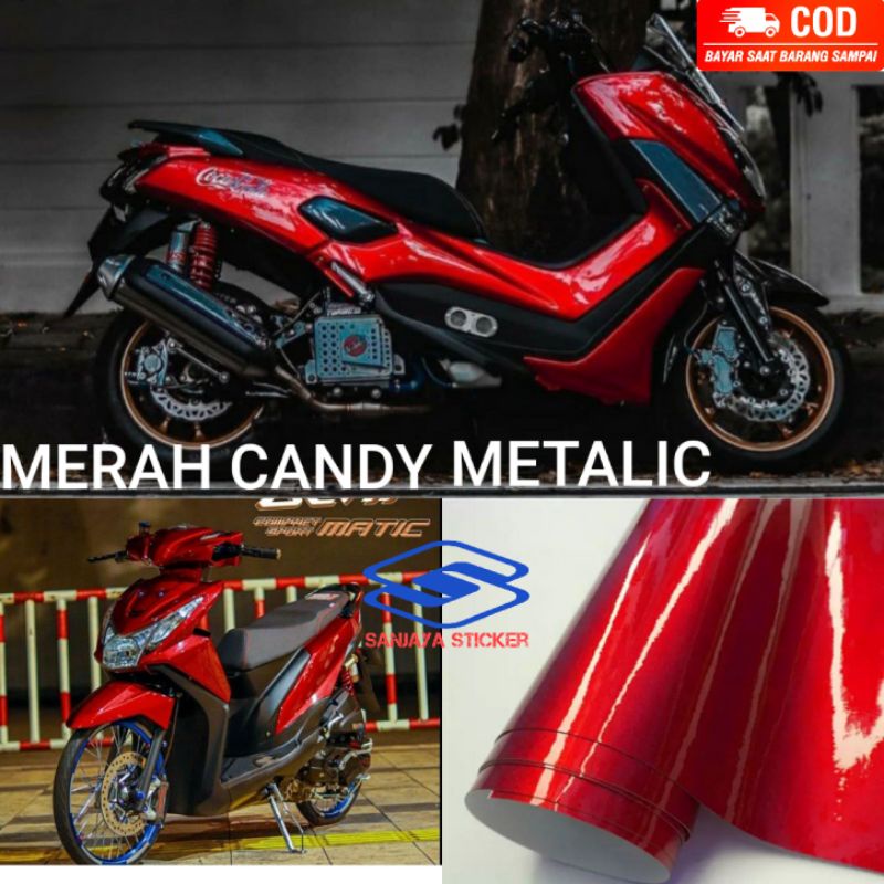 Jual Skotlet Motor Merah Candy Skotlet Stiker Merah Candy Untuk Variasi ...