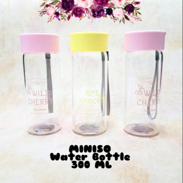 Jual MINISO Botol Minum / Water Bottle Kaca Glass Mini Lucu ORIGINAL ...
