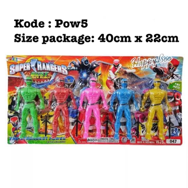 Jual mainan figure power ranger megaforce isi 5 pow5 combat figure ...