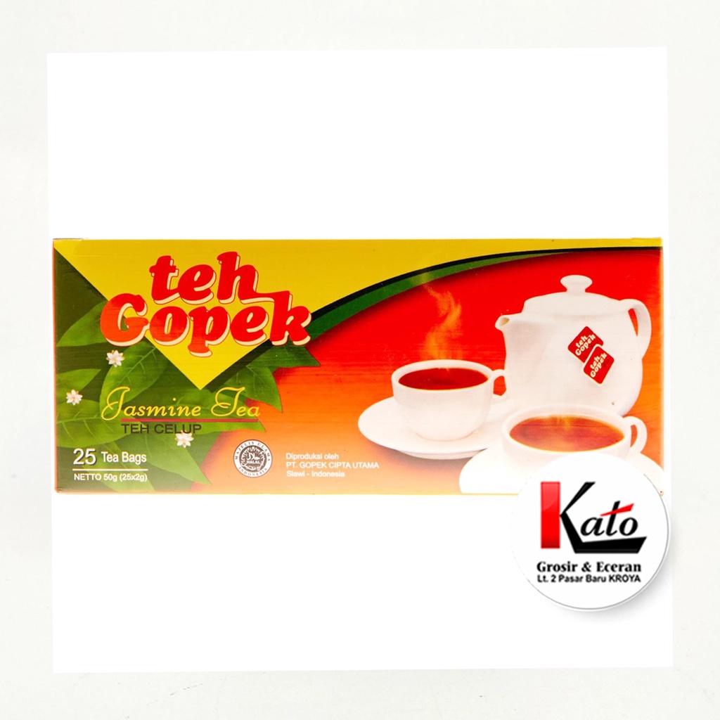 Jual Teh Celup Gopek Jasmine Tea isi 25 sachet Teh asli Melati | Shopee ...