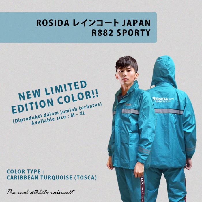 Jual Jas hujan Rosida R 882 Sporty lebih bagus dan tebal dari Axio ...