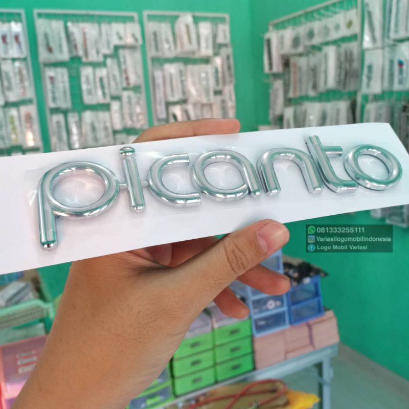 Jual Emblem logo KIA PICANTO ukuran dan font original bagasi picanto ...