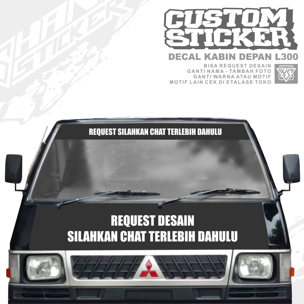 Jual Sticker l300 Atau Decal Print Custom Kabin Depan L300 Bisa Request ...