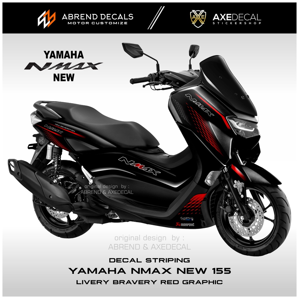 Jual DECAL STRIPING YAMAHA NMAX NEW 2020 BRAVERY RED RACING / STIKER ...