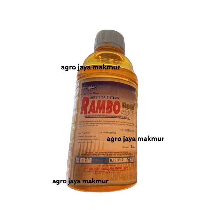 Jual Rambo Gold 480SL 1 liter Herbisida Obat Pembasmi Rumput Sampai ke ...
