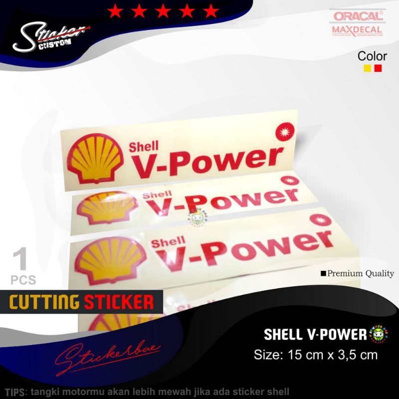 Jual stiker cutting - sticker shell v power 15cmx3,5cm | Shopee Indonesia