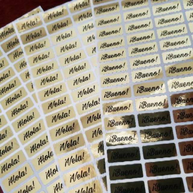 Jual Stiker Label Nama Name Sticker Waterproof Anti Air Gold Emas ...