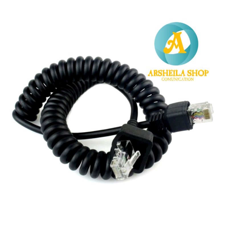 Jual Kabel spiral handmic/extra mic 8 pin polos universal kenwood ...