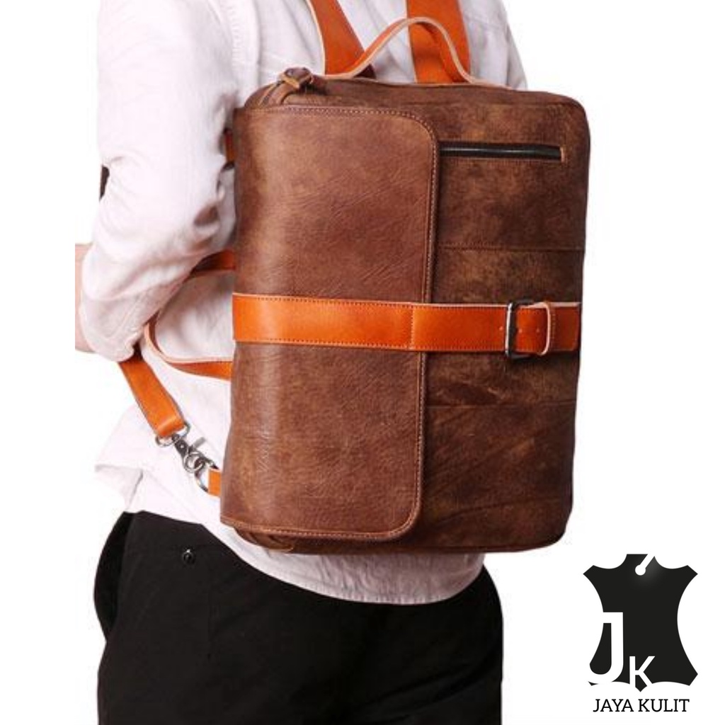 Jual TAS RANSEL 3 IN 1 MULTIFUNGSI KULIT ASLI BAHU JINGJING PREMIUM ...