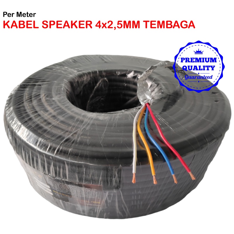 Jual 1M KABEL SPEAKER 4X2,5MM TEMBAGA ASLI KABEL AUDIO CABLE ISI 4 ...