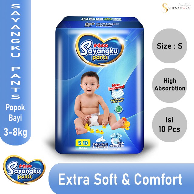 Jual Sayangku Pants Popok Bayi S 10 (3 - 8 kg) | Shopee Indonesia