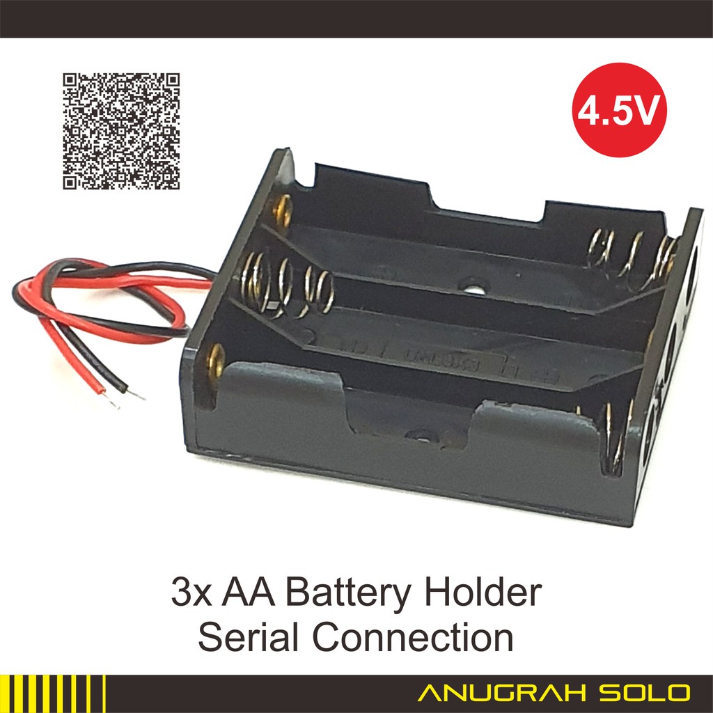 Jual Box Baterai 3x AA Battery Holder Baterry Case Batere Koneksi Seri ...