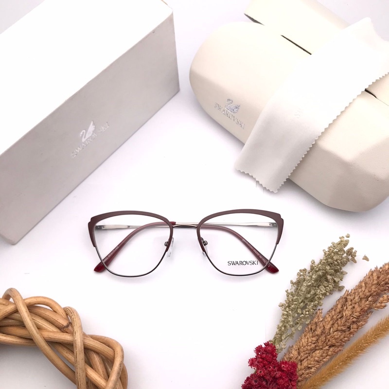Jual Kacamata Frame Kaca Mata Wanita Swarovski 6502 | Shopee Indonesia