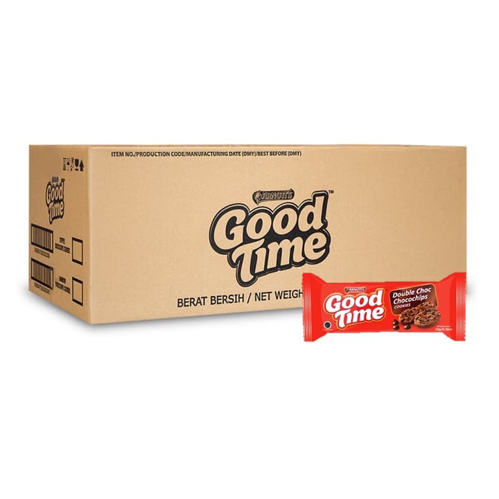 Jual Good Time Biskuit Double Choc Chocohips 120 Pcs 1 Karton | Shopee ...