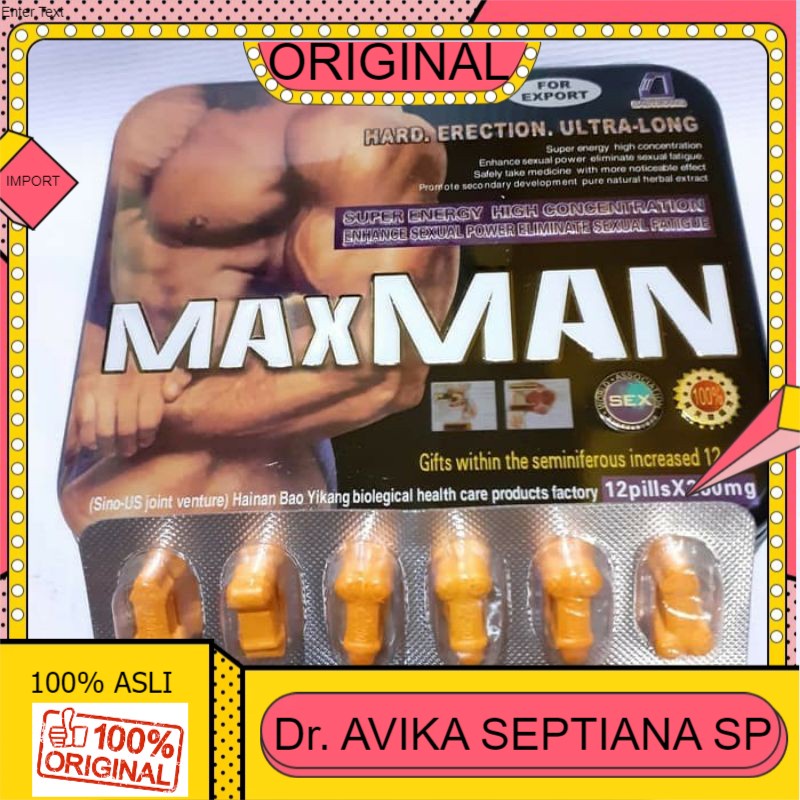 Jual 100% ASLI MAXMAN ASLI TAHAN LAMA KUAT MAX MAN HERBAL PRIA ORIGINAL | Shopee Indonesia