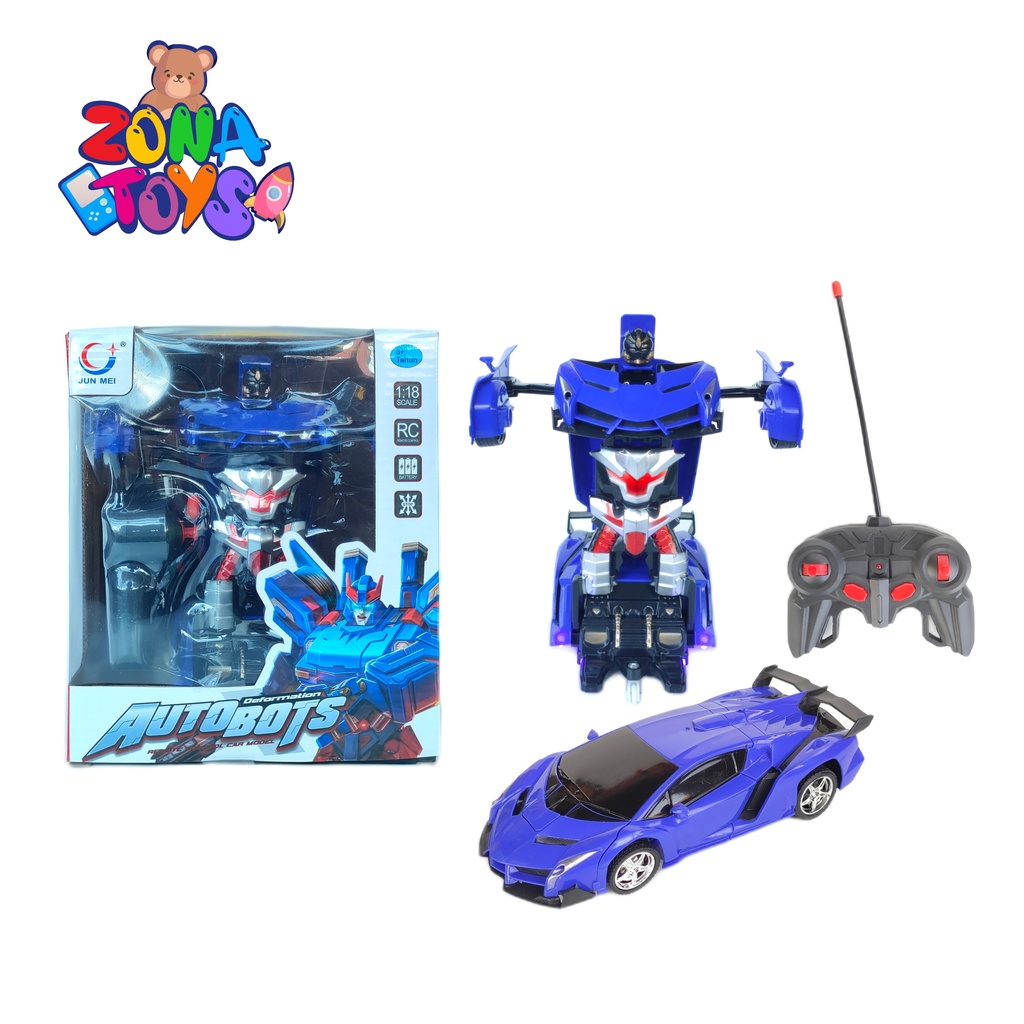 Jual Mainan Mobil Remote Control Robot Autobots Transformer Deformation ...