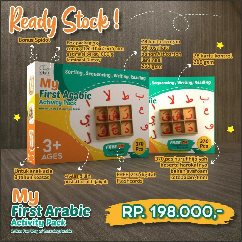 Jual My First Arabic Activity Pack : Paket Belajar Huruf Hijaiyah dan ...