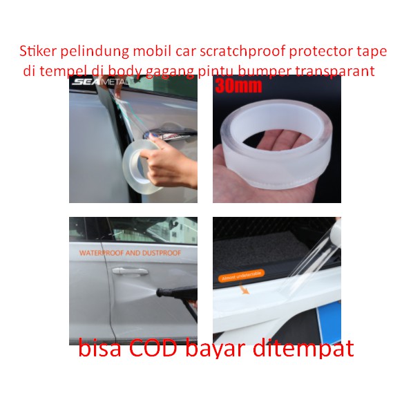 Jual Stiker pelindung mobil car scratchproof protector tape di tempel ...