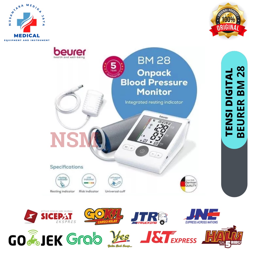 Jual BEURER BM 28 Upper Arm Blood Pressure Monitor + Adaptor | Shopee ...