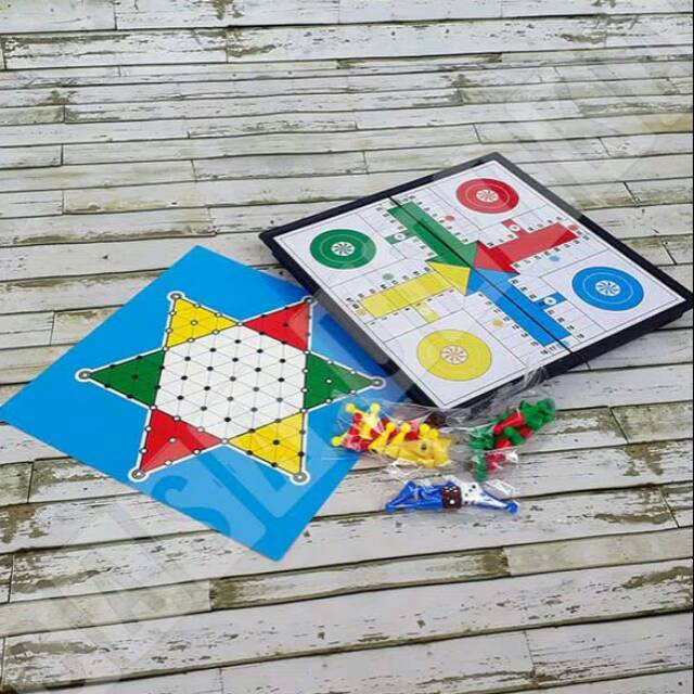 Jual mainan magnetic board game 3 in 1 ludo halma ular tangga papan ...