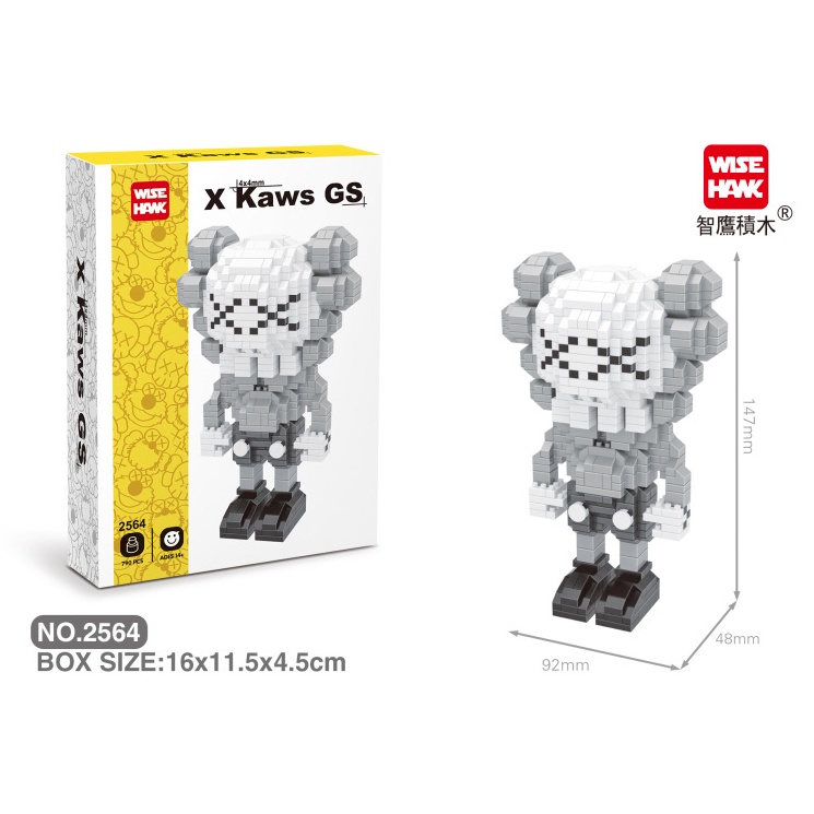 Jual Nano Block Bricks KAWS Wisehawk Puzzle 3D Mainan | Shopee Indonesia
