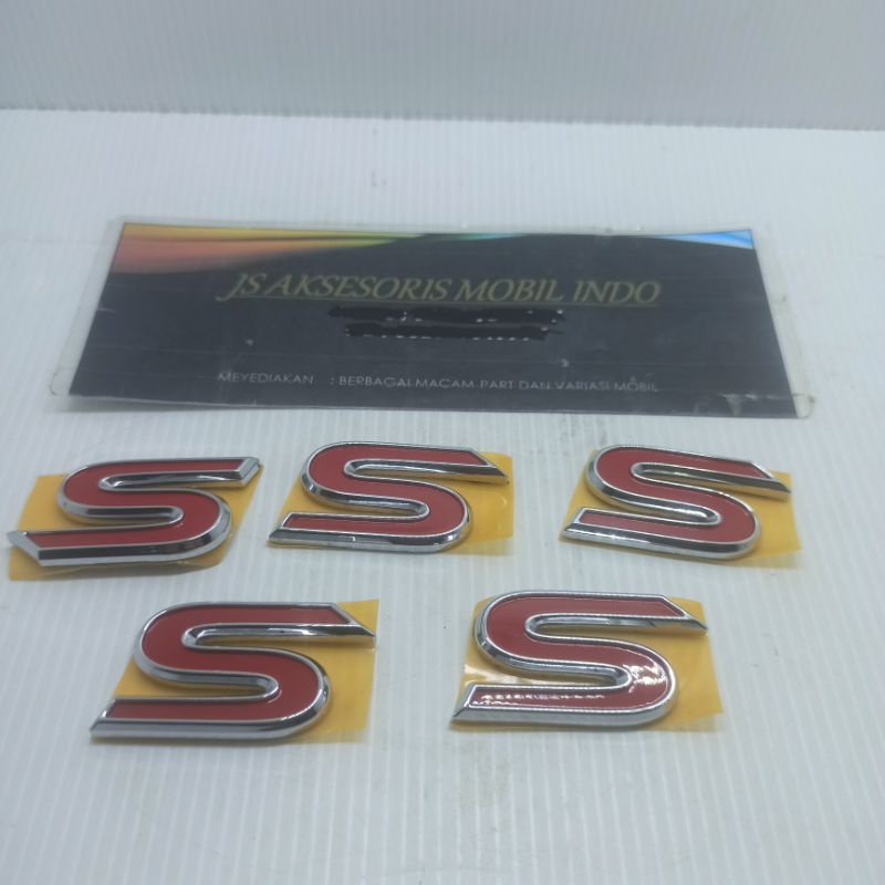 Jual Logo Emblem Tulisan S Merah Bagasi Belakang Original 1Pc | Shopee ...