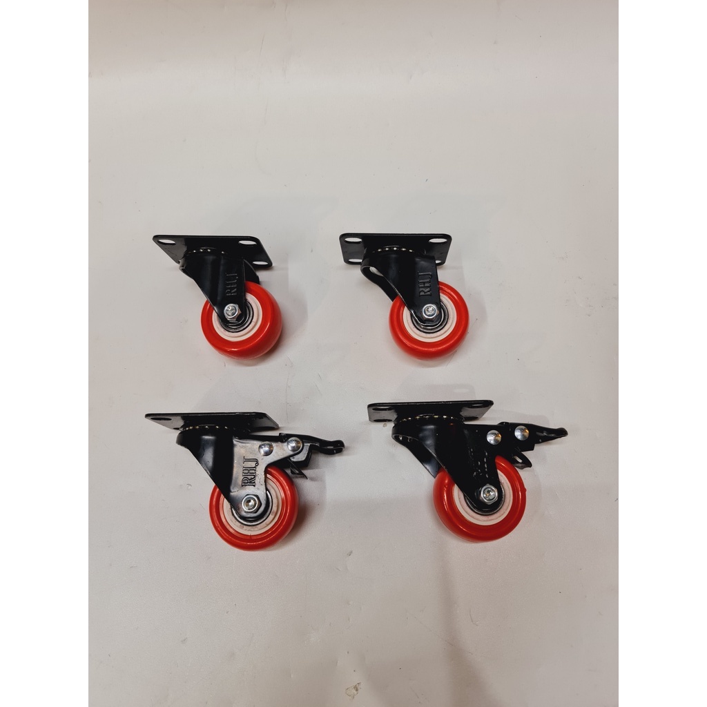 Jual Roda 2 inch merah pvc rhj (2rem 2putar) | Shopee Indonesia