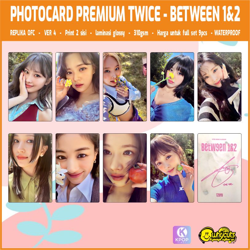 Jual PHOTOCARD SET PREMIUM REPLIKA PC KPOP TWICE BETWEEN 1&2 / PRINT 2 SISI GLOSSY ANTI AIR ...