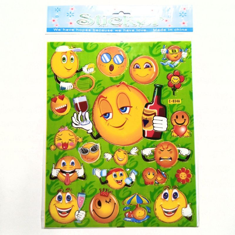 Jual Sticker tempel karakter SMILE | Shopee Indonesia